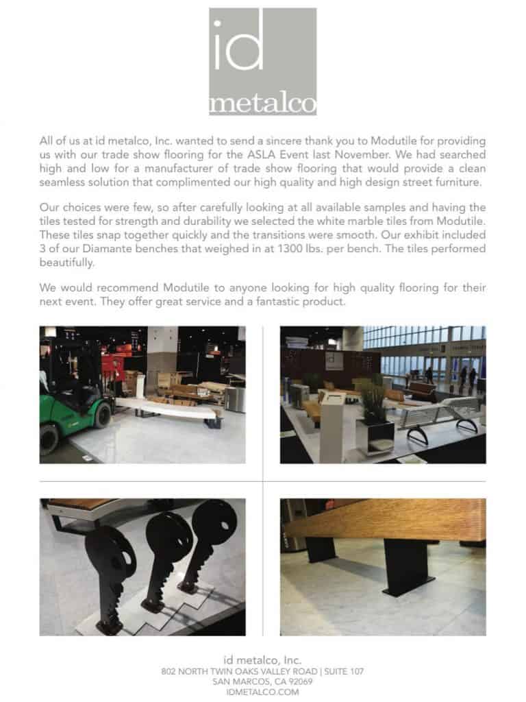 Marble Interlocking Floor Tiles for Basements & Trade Shows