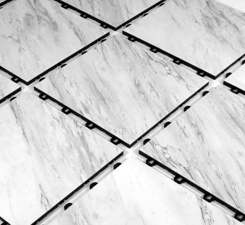 Marble Interlocking Floor Tiles for Basements & Trade Shows