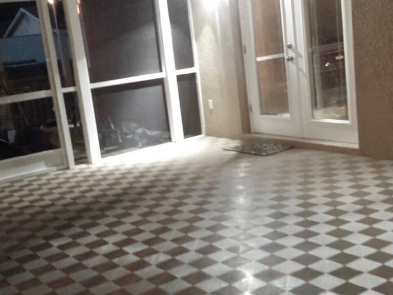 Perforated Interlocking Patio Tiles over concrete - Made in USA