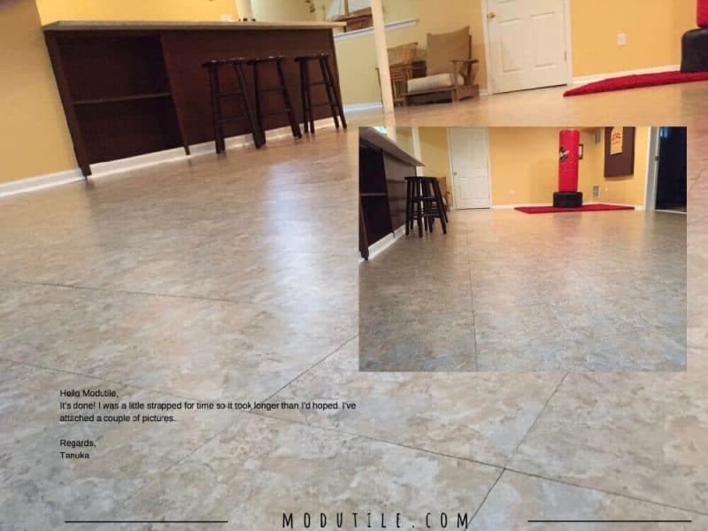 Basement Flooring Pictures - ModuTile - Made in USA