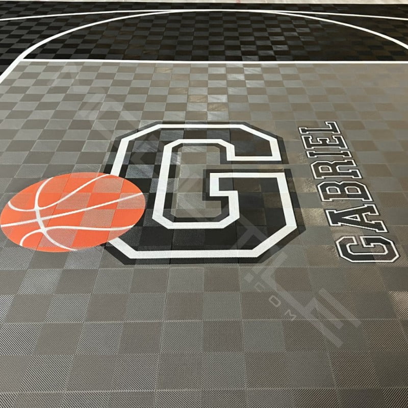Custom Name Graphic for Basketball Court 7' x 5' - ModuTile